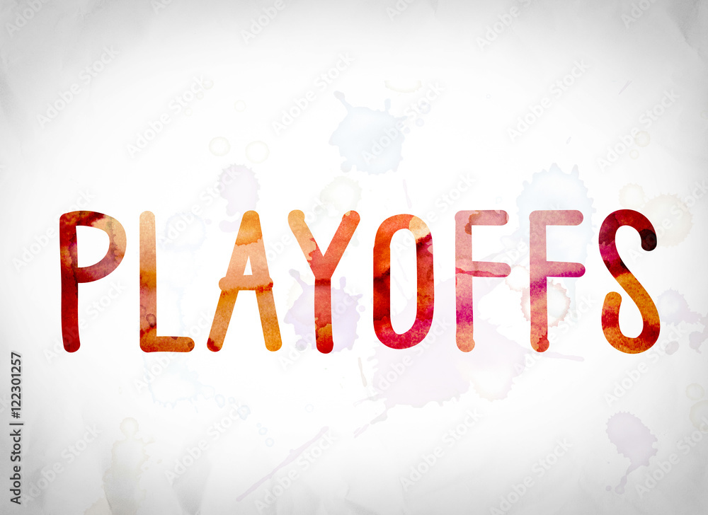 Playoffs Concept Watercolor Word Art Stock Illustration | Adobe Stock