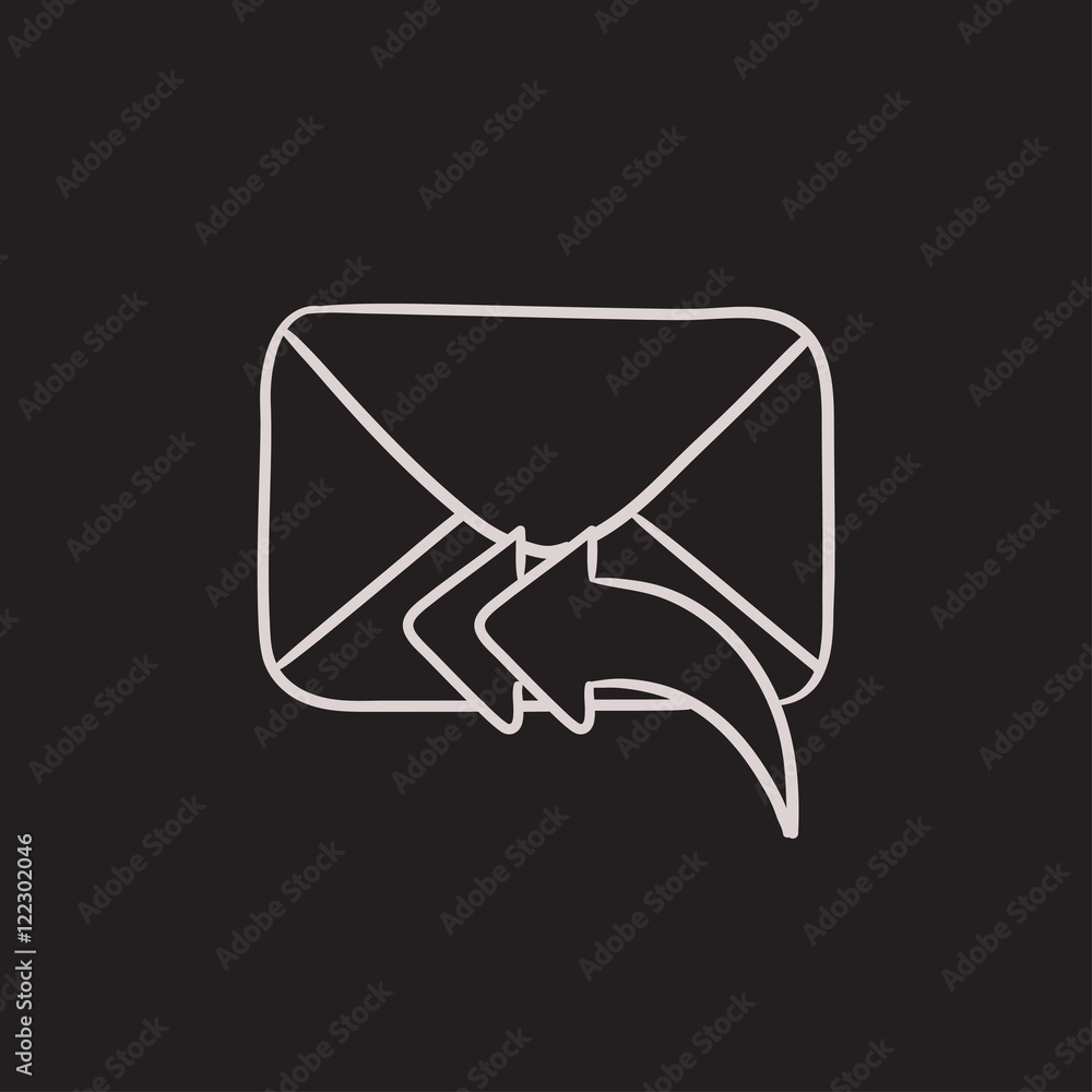 Sending email sketch icon. Stock Vector | Adobe Stock