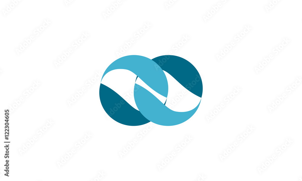 Abstract infinity sign shape vector template. Business corporate ...