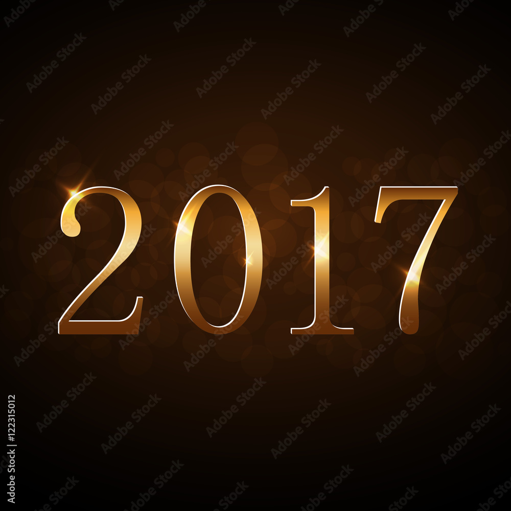 Happy New Year background. Gold numbers 2017 card. Christmas design ...