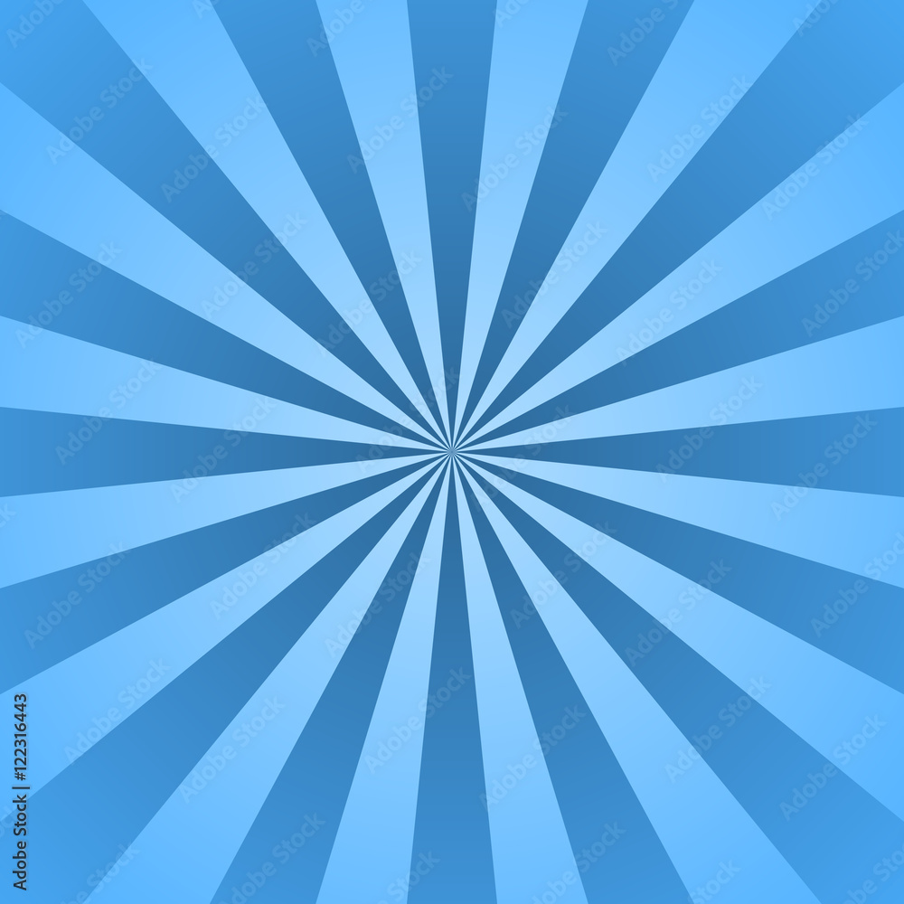 Blue rays poster. Popular ray star burst background television vintage ...