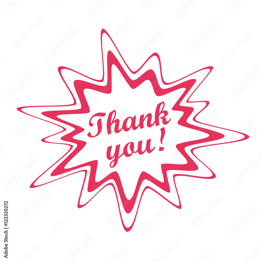 Vector background Thank you! Red and white background. Abstract ...