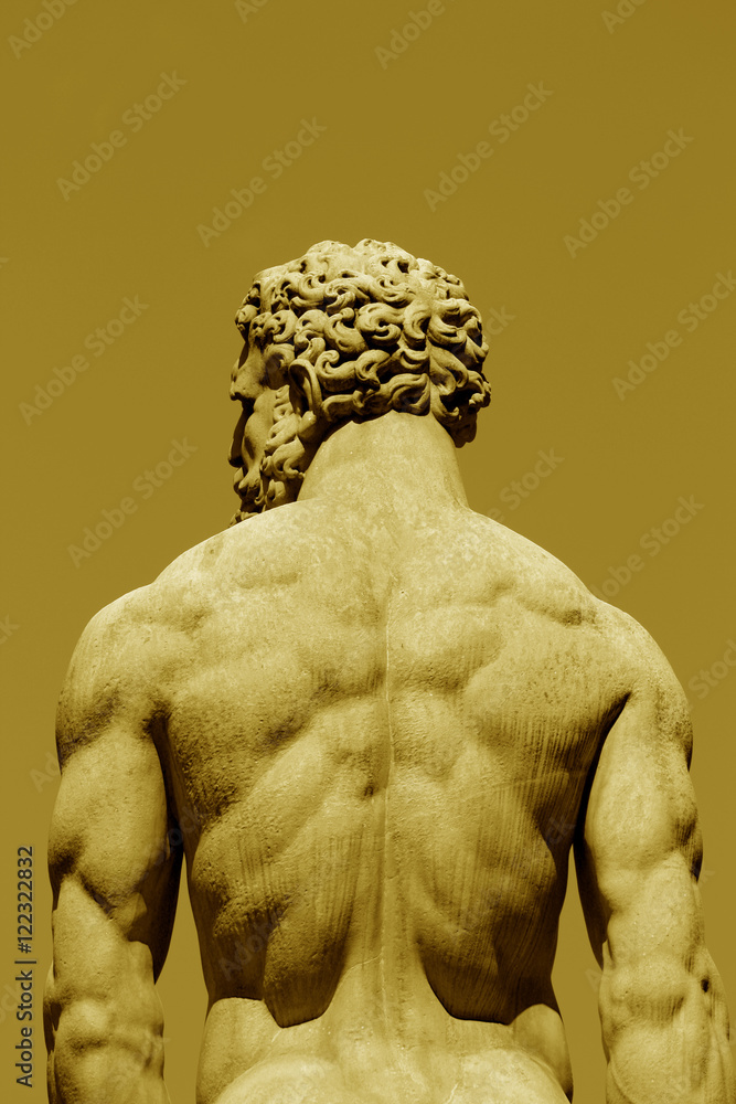 Picture of a statue of a muscular man foto de Stock | Adobe Stock