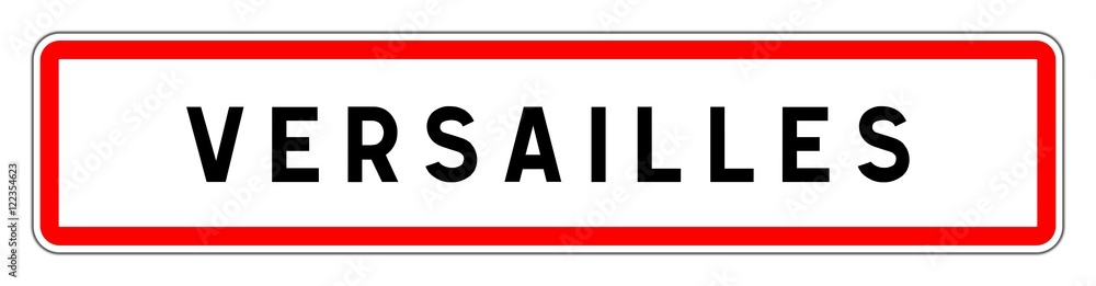 VERSAILLES panneau entrée agglomération Stock Illustration | Adobe Stock