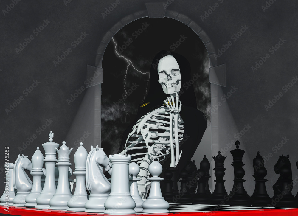 Grim Reaper Playing Chess