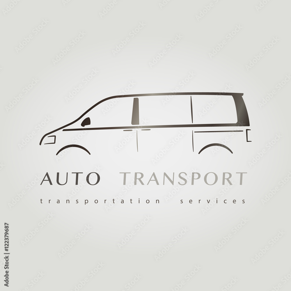 Minivan design logo. Vector illustration. Stock Vector | Adobe Stock