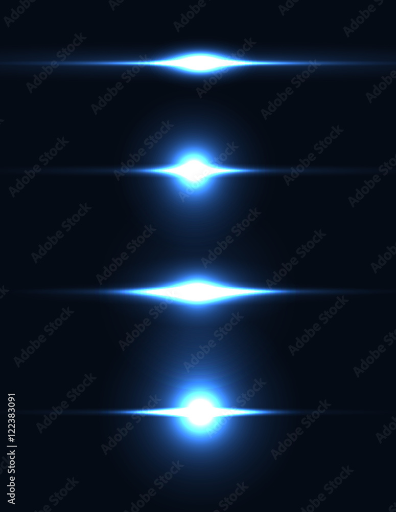 Realistic light glare sparkle, highlight set. Collection of beautiful ...