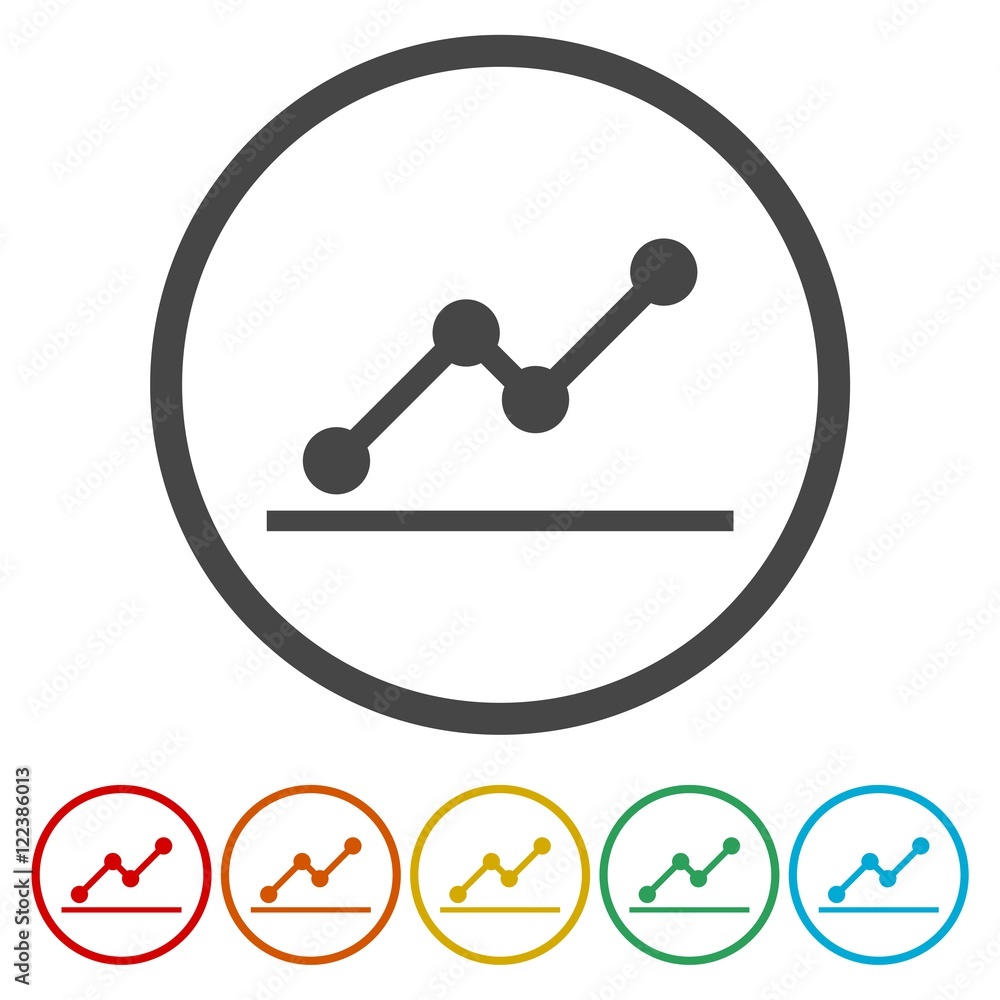 Growing graph icon. Business analytics chart symbol Stock Vector ...