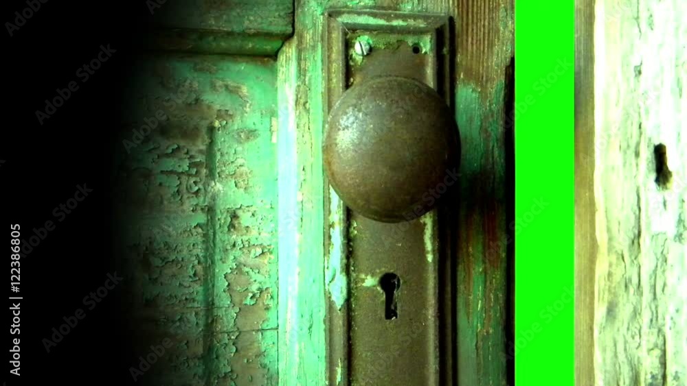 animation - Computer generated animation of an old wooden door opening ...