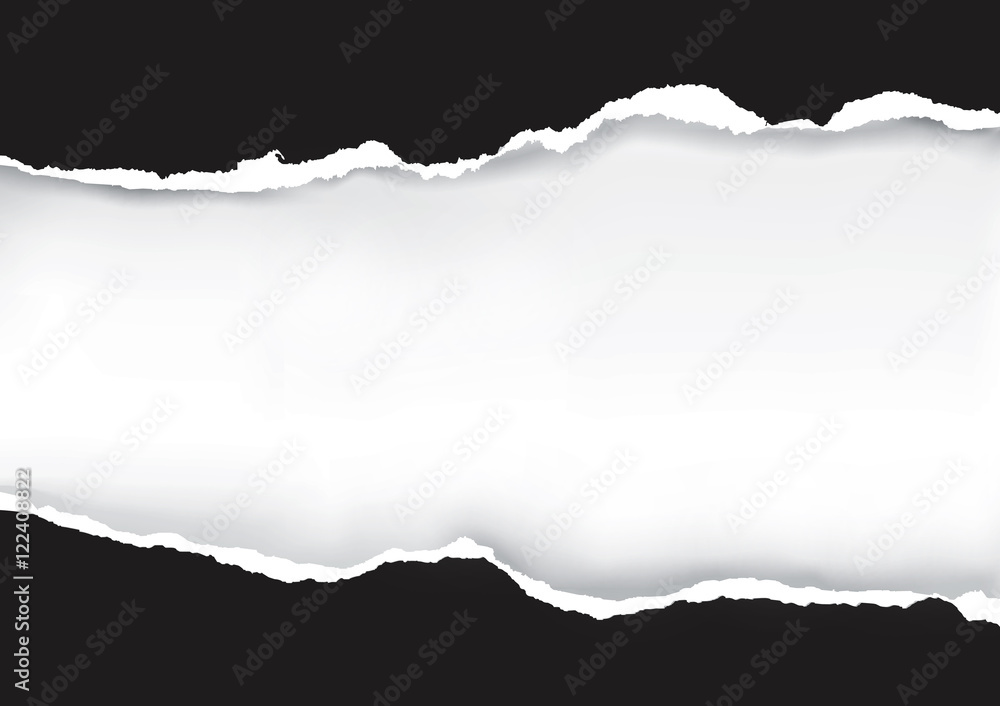 Black Ripped Paper. Illustration of black ripped paper with place for ...