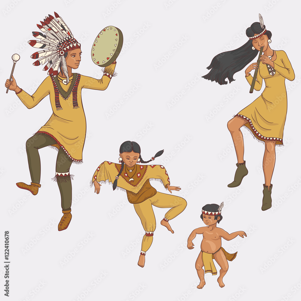 Native Indian Family