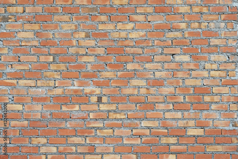 brick wall under construction as background Stock Photo | Adobe Stock