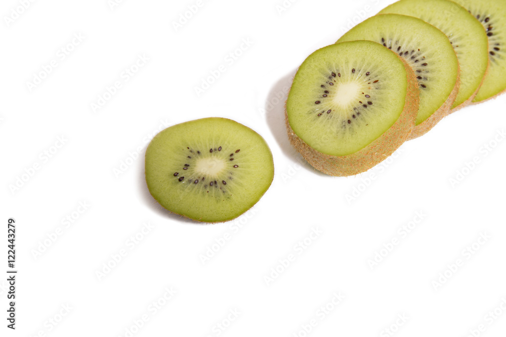 isolated kiwi slice Stock Photo | Adobe Stock