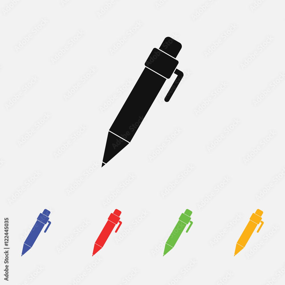 Pen vector icon flat style for web and mobile Stock Vector | Adobe Stock
