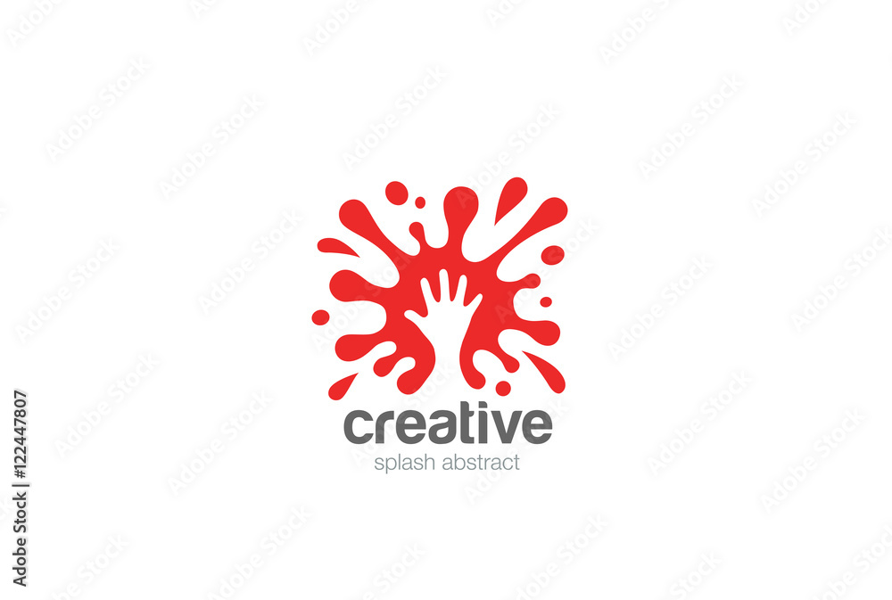 Splash Logo design vector Entertainment service logotype icon Stock ...