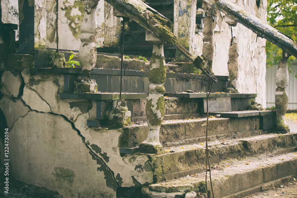 old staircase, broken stairs, stairs in the house Stock Photo | Adobe Stock