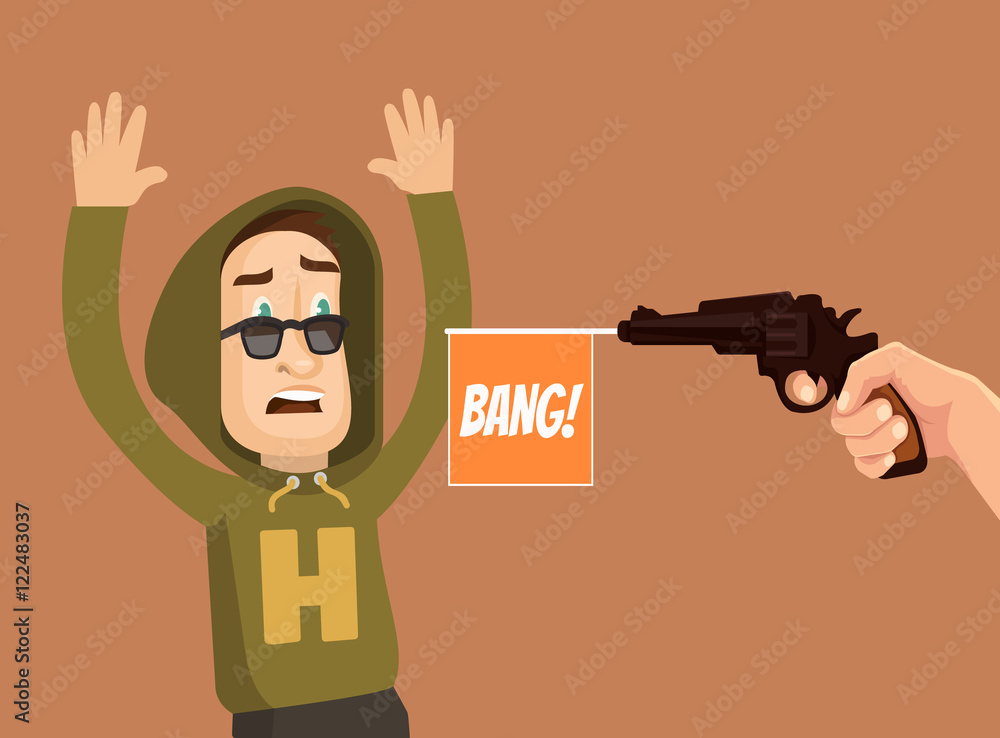 Offender and victim characters. Vector flat cartoon illustration Stock ...