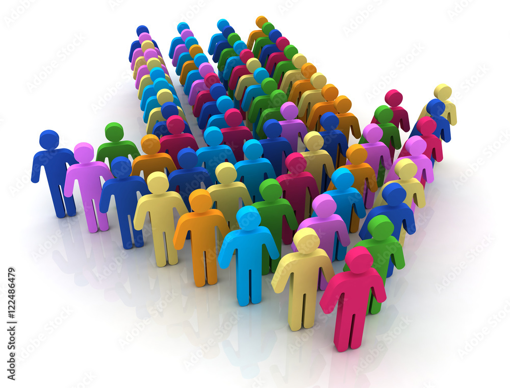 human arrow concept 3d illustration Stock Illustration | Adobe Stock