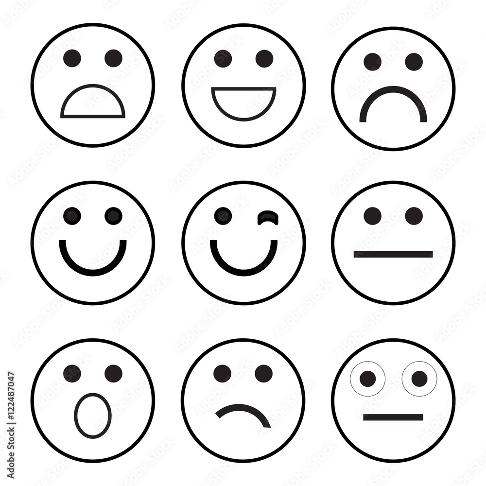 Avatar, Emoji. Vector emotional face icons Stock Vector | Adobe Stock