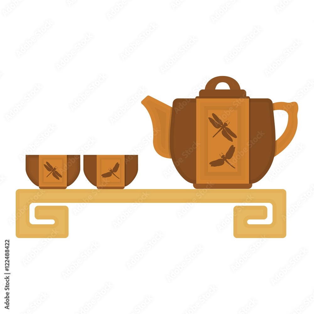 Japanese tea cartoon icon in cartoon style isolated on white background ...