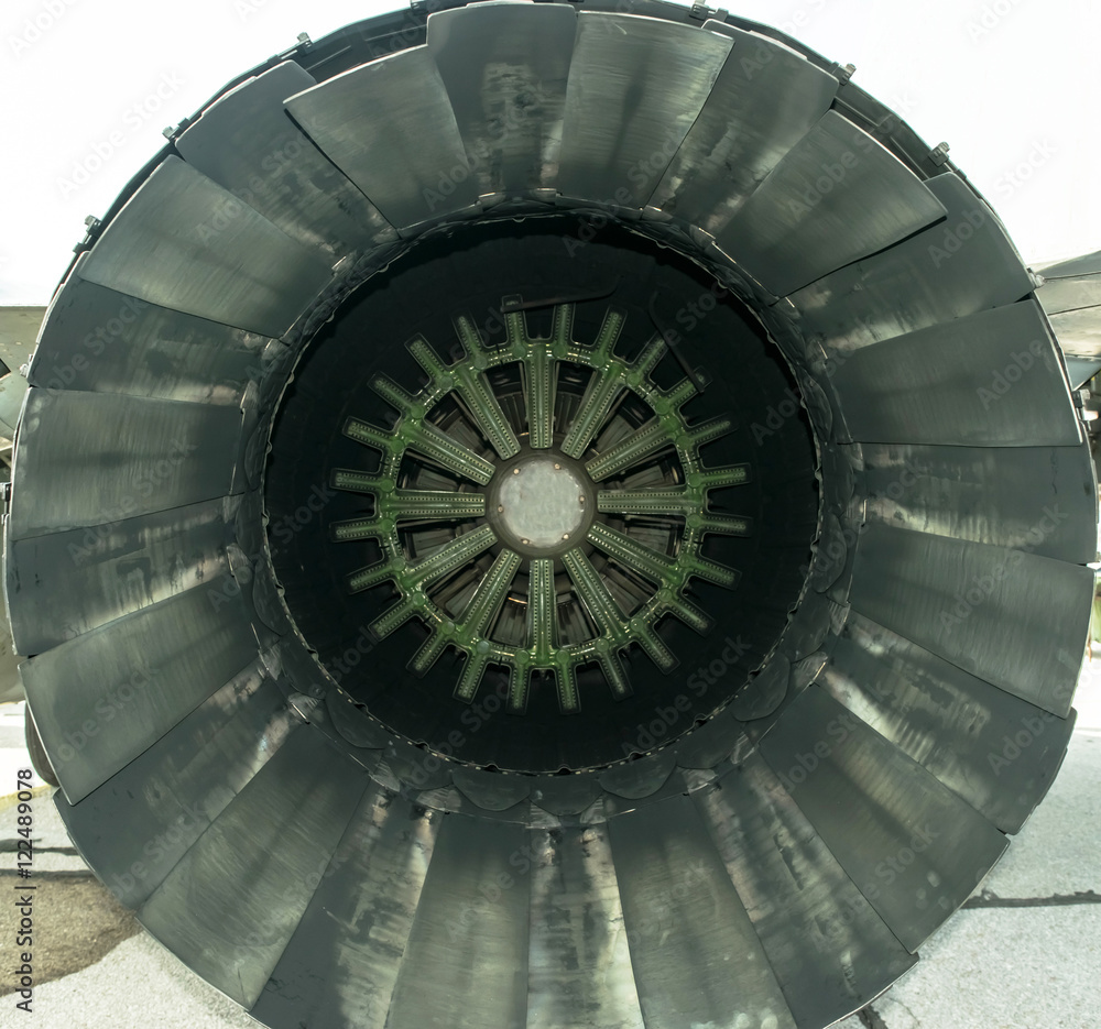 jet engine afterburner exhaust interior of russian aircraft mig 29 ...