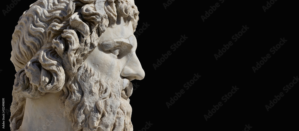 Ancient Greek God. River Tiber deity monumental roman statue in Capitol ...