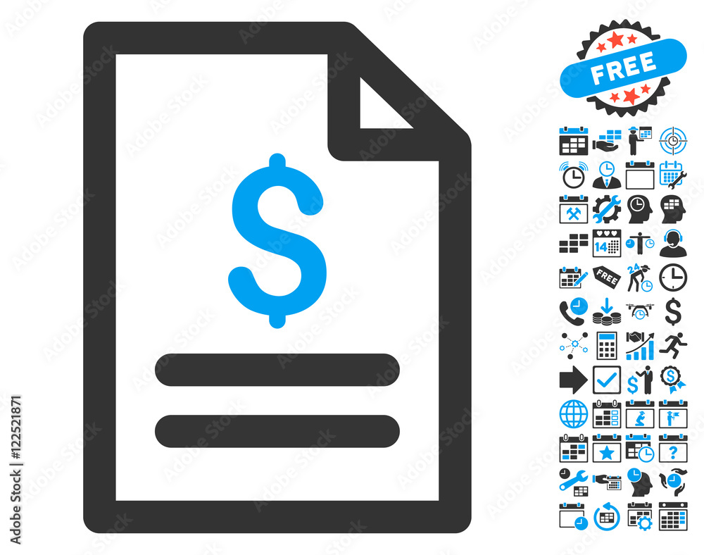 Price List pictograph with bonus calendar and time management symbols ...