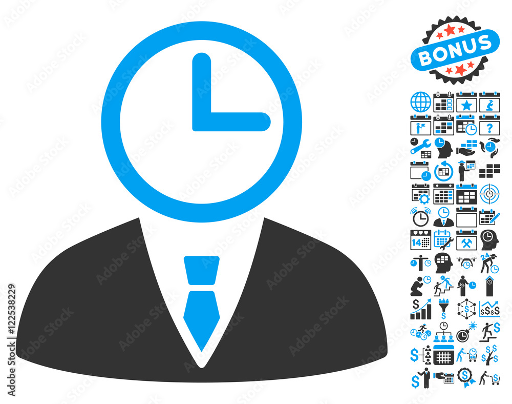 Time Manager icon with bonus calendar and time management icon set ...