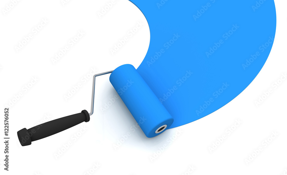 paint roller isolated 3d illustration Stock Illustration | Adobe Stock