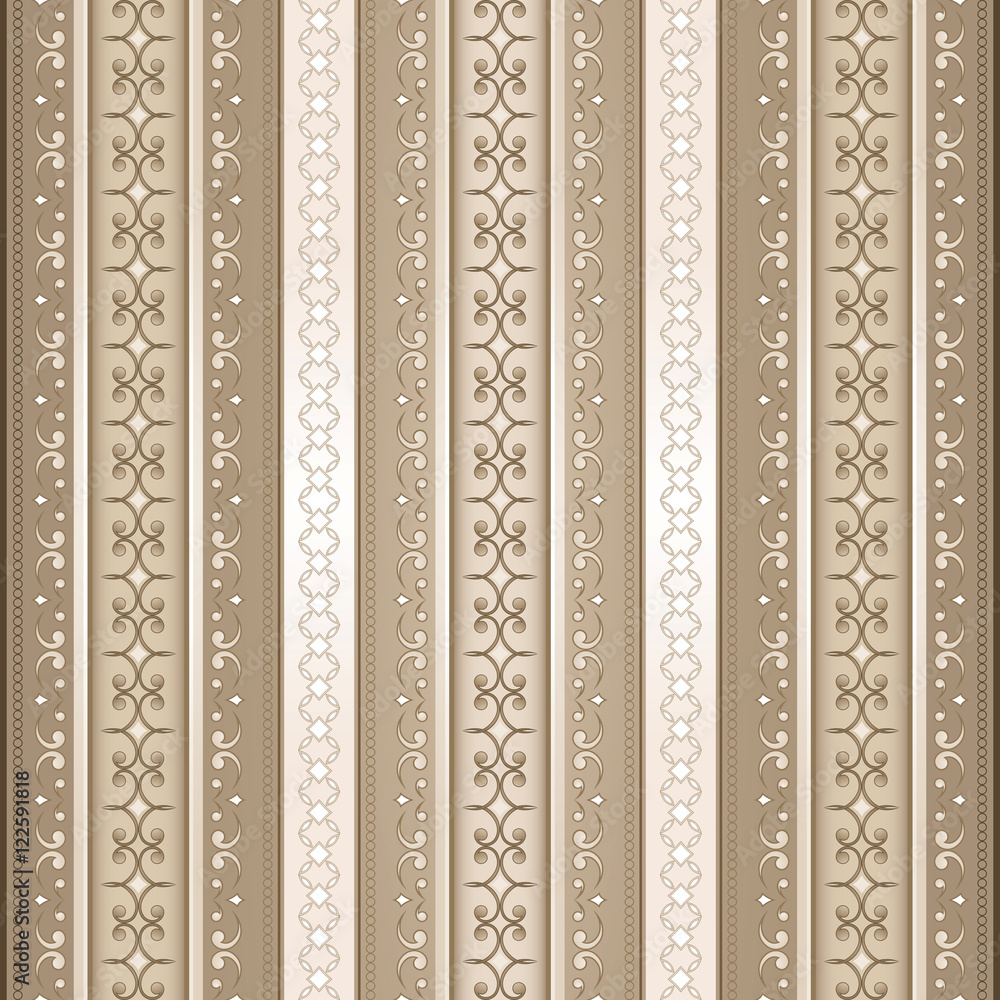 Vector line art seamless border for design template. Stock Vector ...