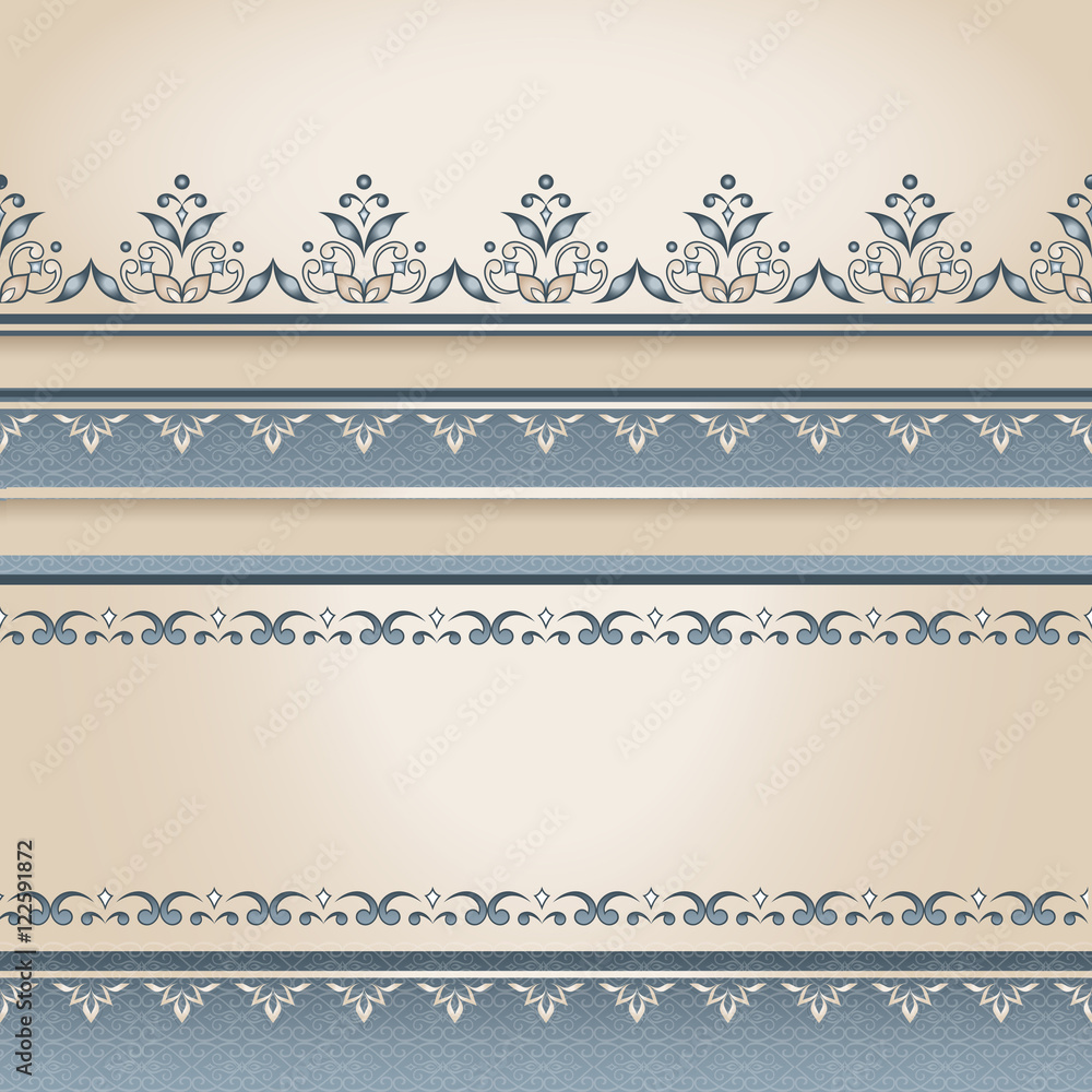 Vector line art seamless border for design template. Stock Vector ...