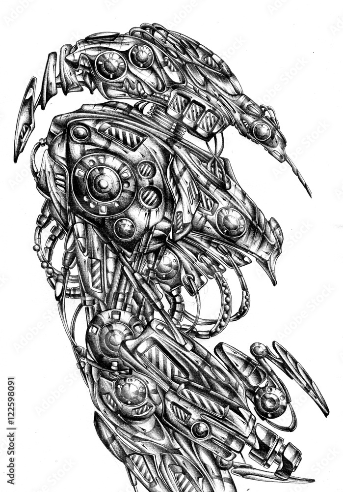 Cool Cyborg Drawings