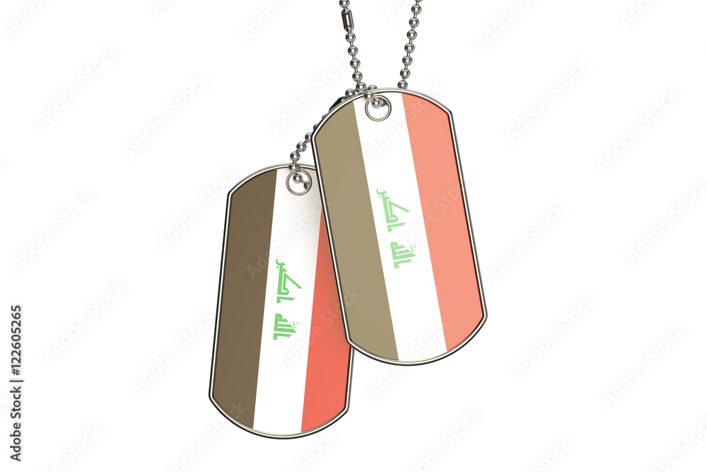 Iraq Dog Tags, 3D rendering Stock-Illustration | Adobe Stock