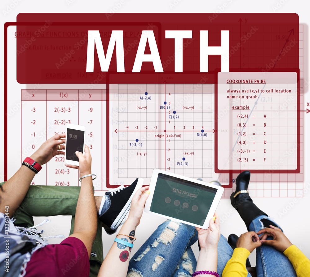 Math Mathematics Calculation Chart Concept Stock Photo | Adobe Stock