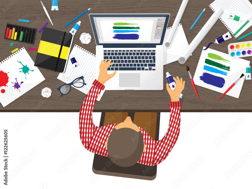 Graphic web design. Drawing and painting. Development. Illustration ...