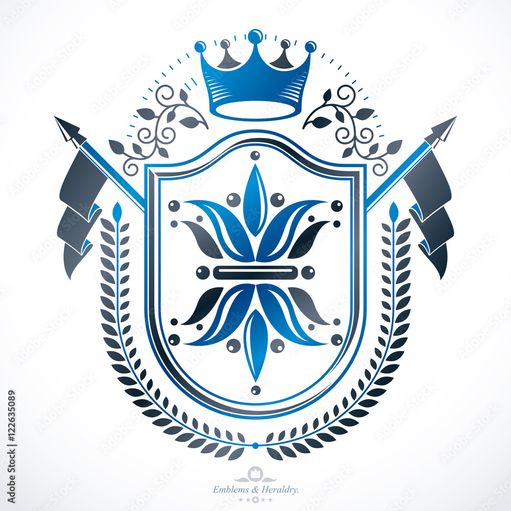 Vintage award design, vintage heraldic Coat of Arms. Vector embl Stock ...