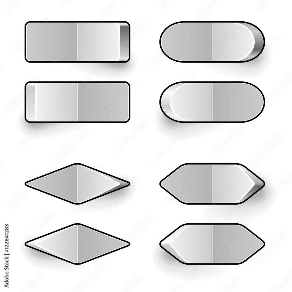 Blank white toggle switch vector template. Stock Vector | Adobe Stock