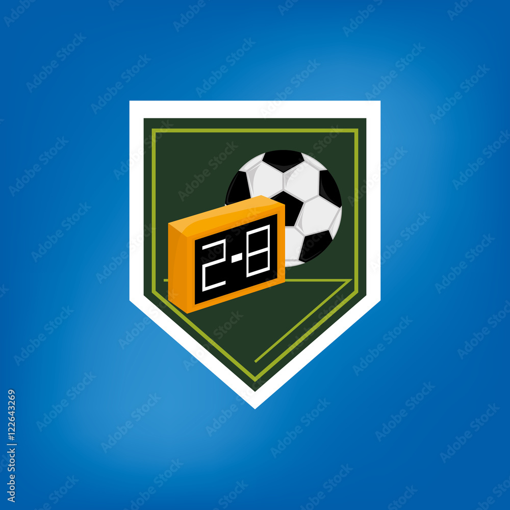 scoreboard with soccer football related icons image vector illustration ...