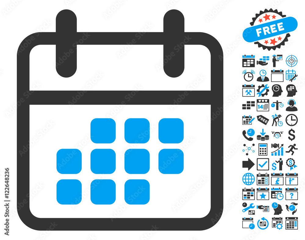Calendar Month pictograph with bonus calendar and time management ...