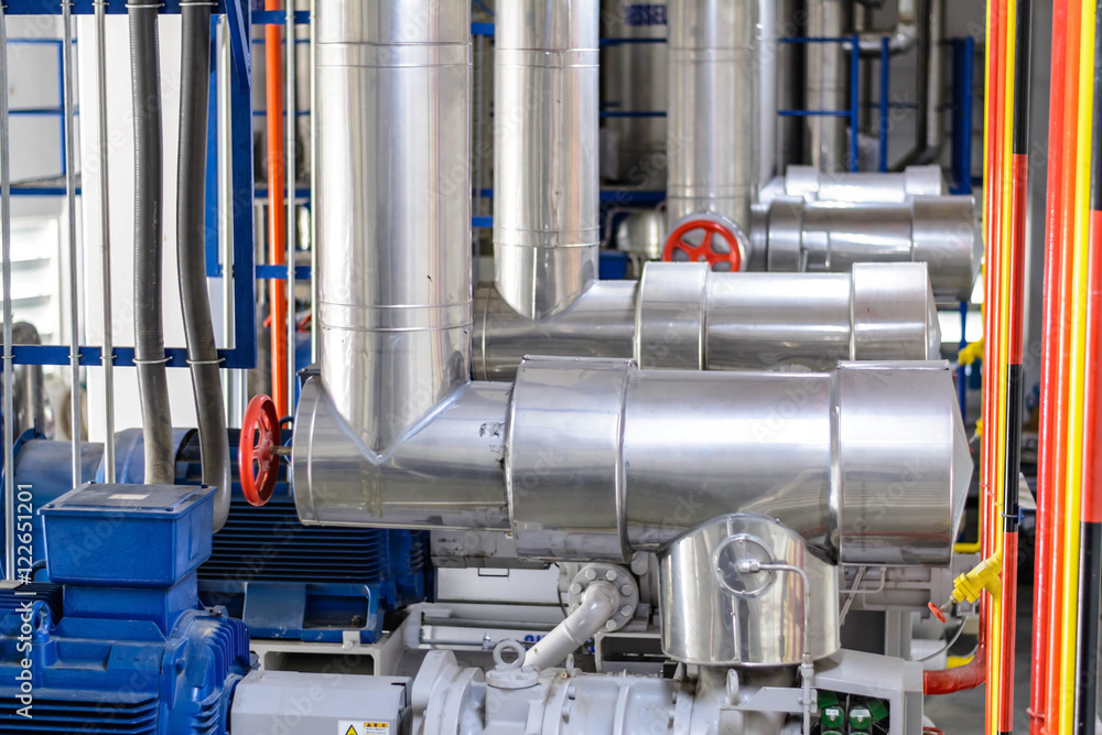 industrial compressor refrigeration at manufacturing factory Stock ...