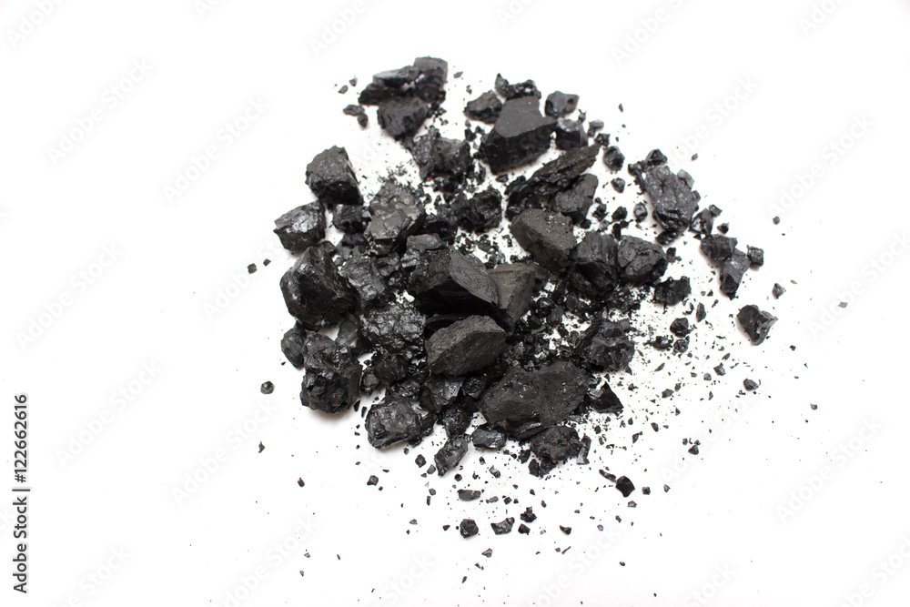 charcoal isolated on white background Stock Photo | Adobe Stock