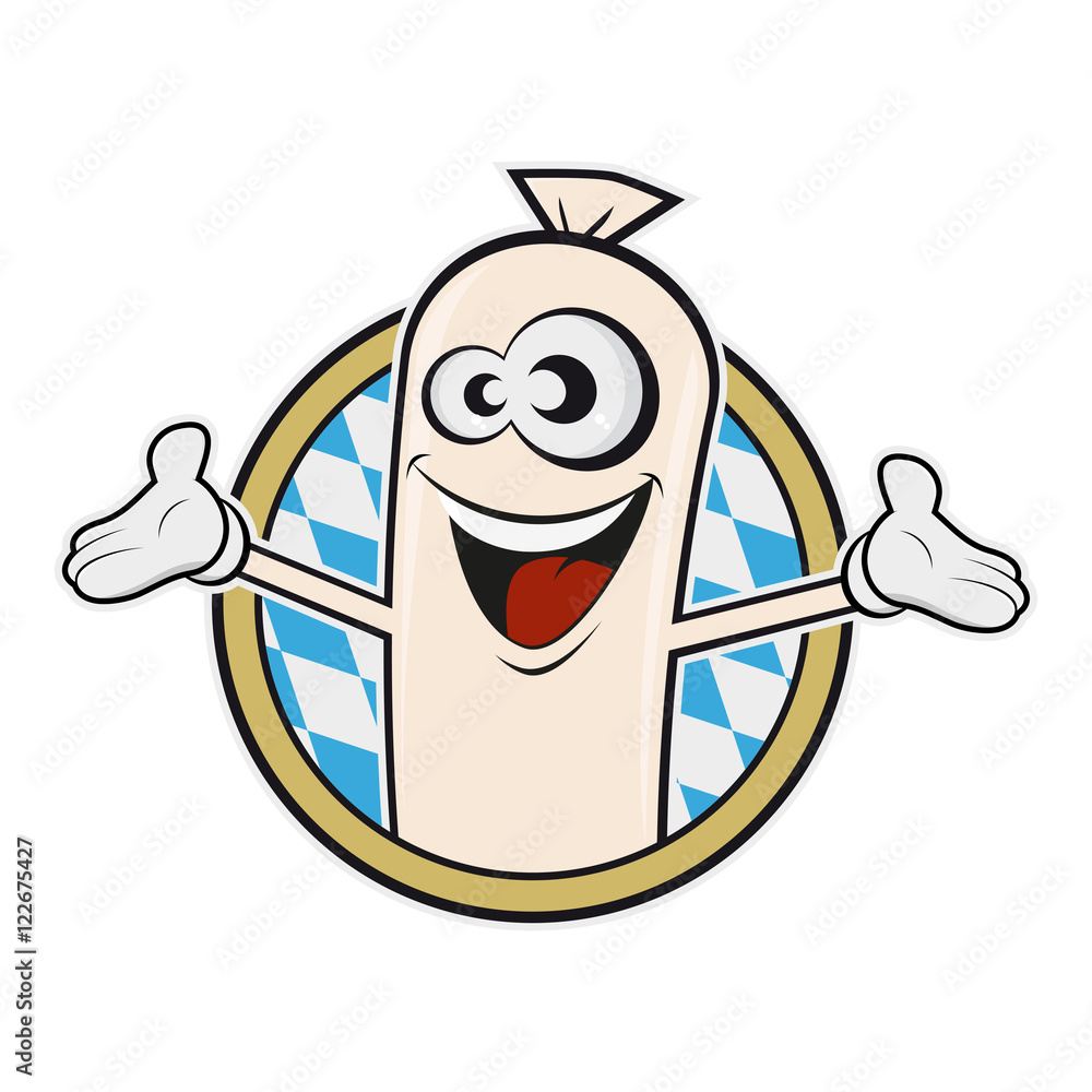 bayerische weißwurst zeichen symbol lustig Stock Vector | Adobe Stock