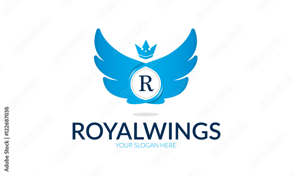 Royal Wings Logo Stock Vector | Adobe Stock