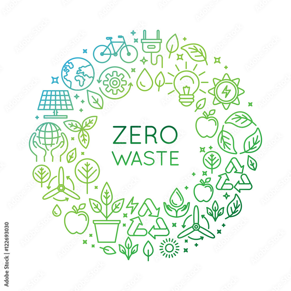 Vector logo design template - zero waste concept Stock Vector | Adobe Stock Vector logo design template - zero waste concept Stock Vector | Adobe Stock