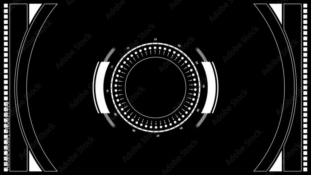 Camera HUD Animation: A hi-tech interface simulate a futuristic video ...