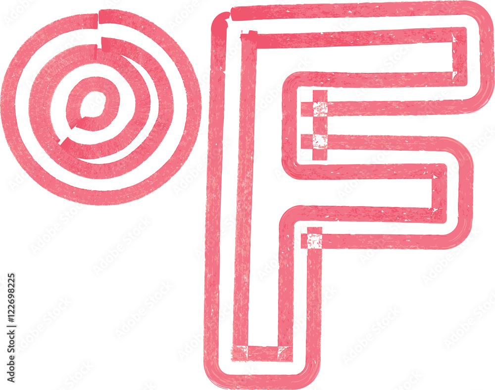 Abstract Fahrenheit Symbol made with red marker Stock Vector | Adobe Stock