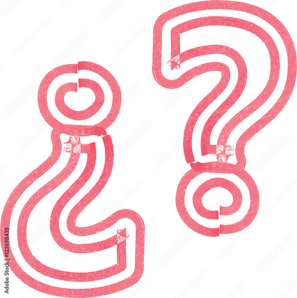 Abstract question mark Symbol made with red marker Stock Vector | Adobe ...