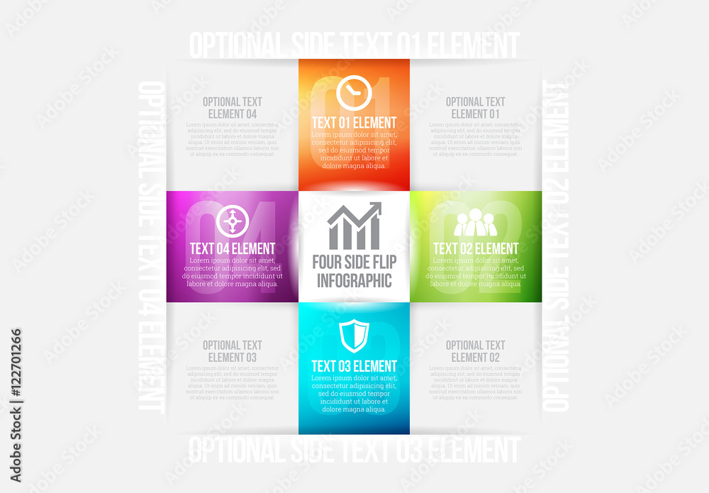 Tiled Square Infographic Stock Template | Adobe Stock