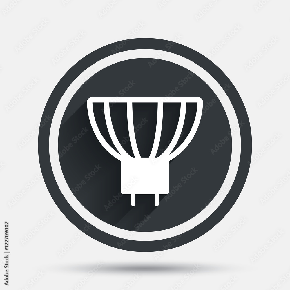 Light bulb icon. Lamp GU5.3 socket symbol. Stock Vector | Adobe Stock