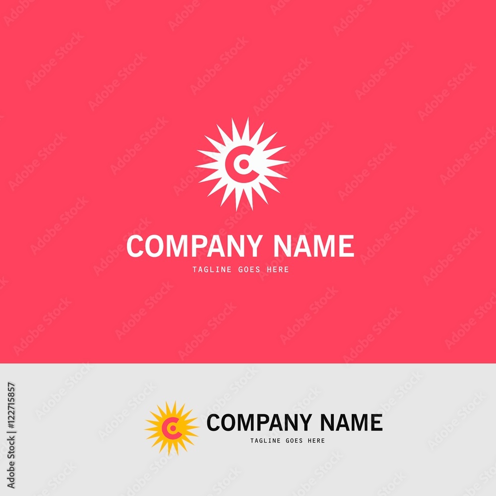sun letter C logo Stock Vector | Adobe Stock